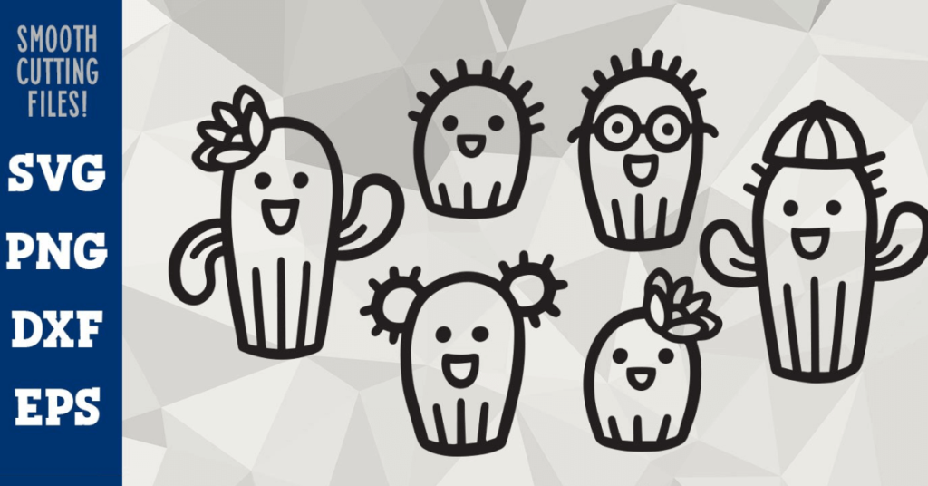 Cactus Family Cartoon Set! – MasterBundles