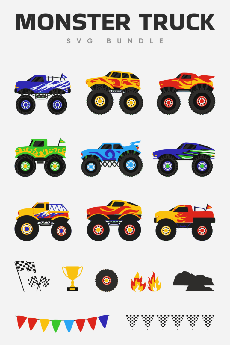 Monster Jam Truck SVG Bundle - MasterBundles