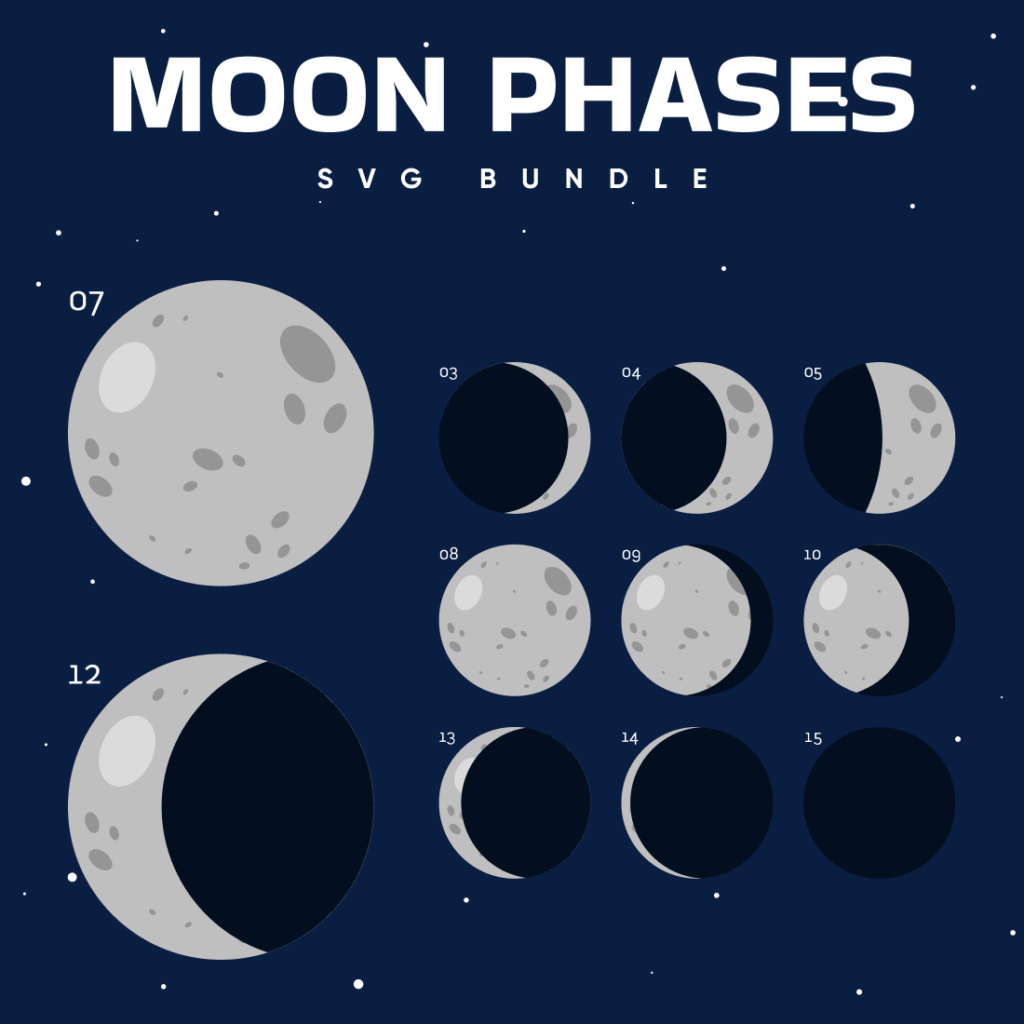 Moon Phases SVG Bundle – MasterBundles