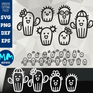 Cactus Family Cartoon Set! – MasterBundles