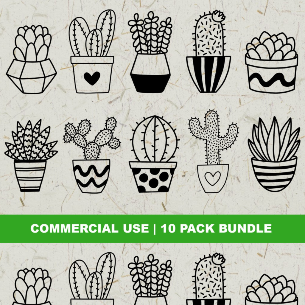 Cactus SVG & Succulent SVG Pack – MasterBundles