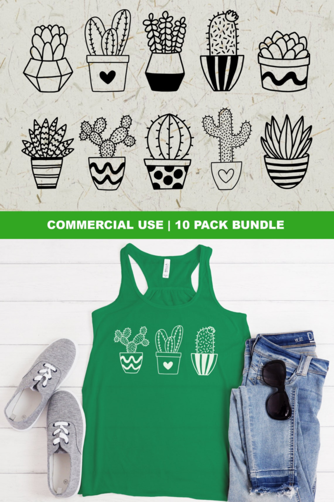 Cactus SVG & Succulent SVG Pack – MasterBundles