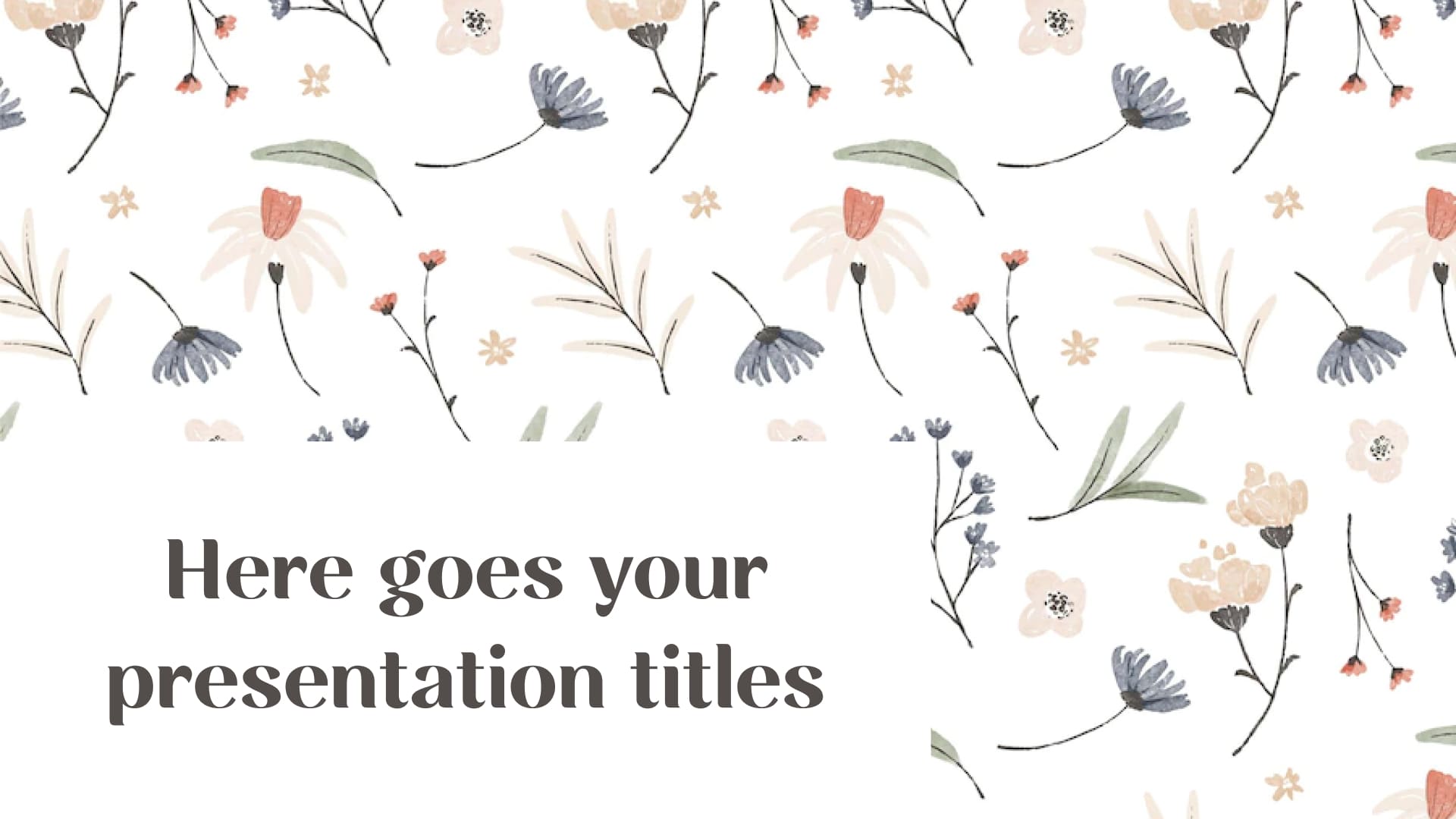 Free Flower Simple Powerpoint Background | Master Bundles