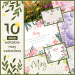 Free Peony Editable May Calendar – MasterBundles