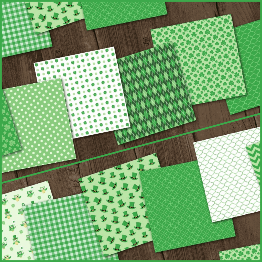 St. Patrick's Day Digital Paper – MasterBundles