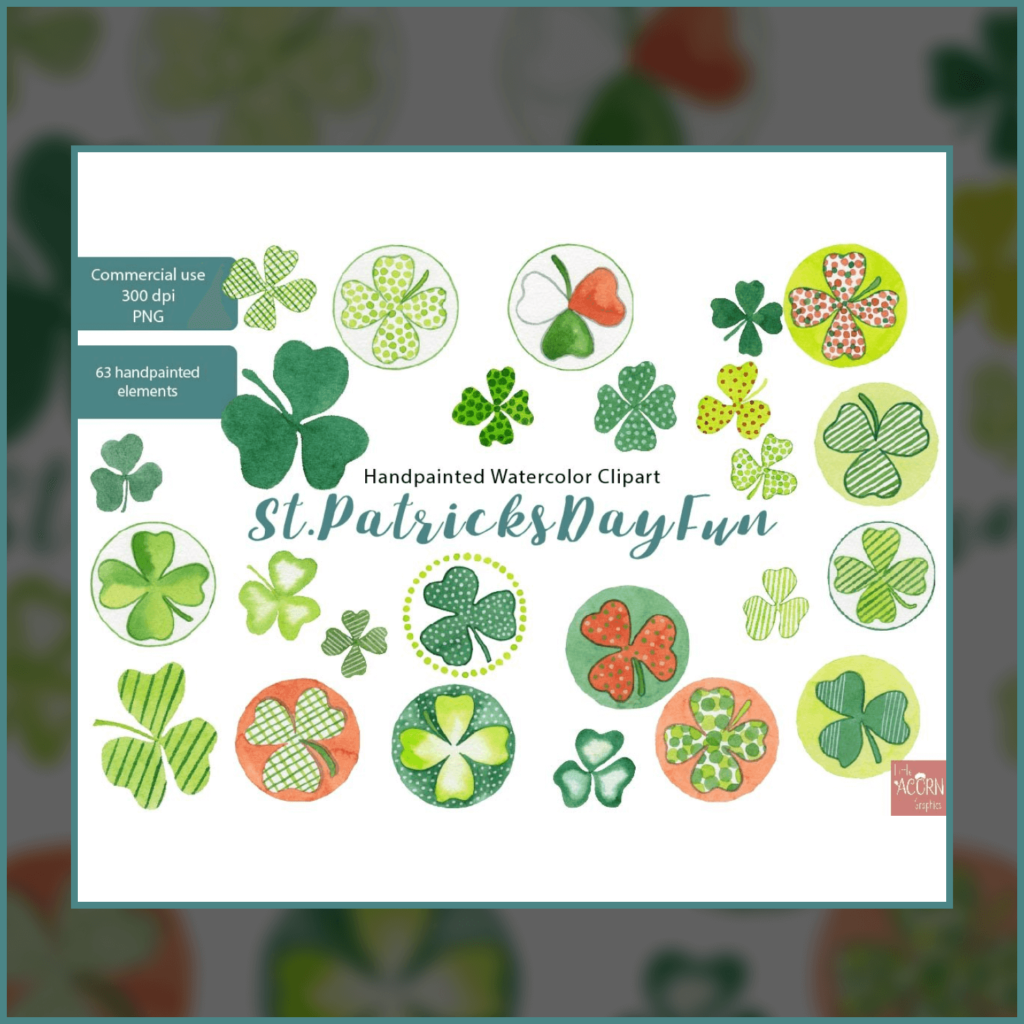 Watercolor Clipart St Patricks Day – MasterBundles