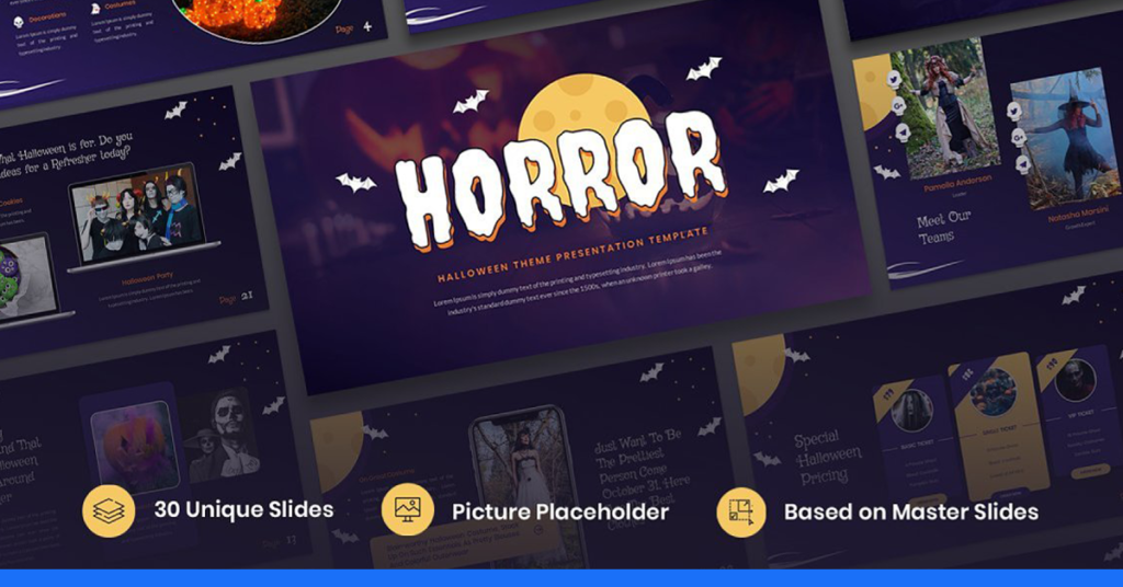 Horror Halloween PowerPoint Template – MasterBundles