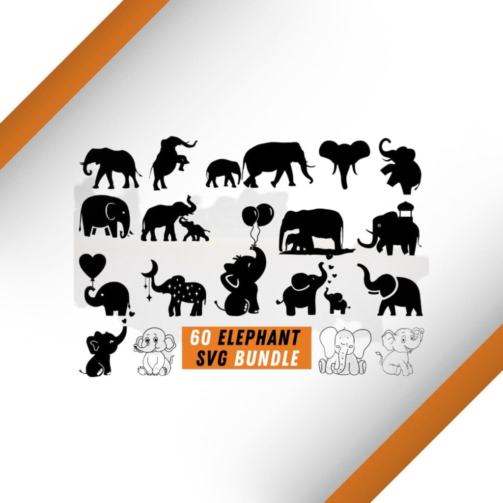 60 Elephant SVG Bundle – MasterBundles
