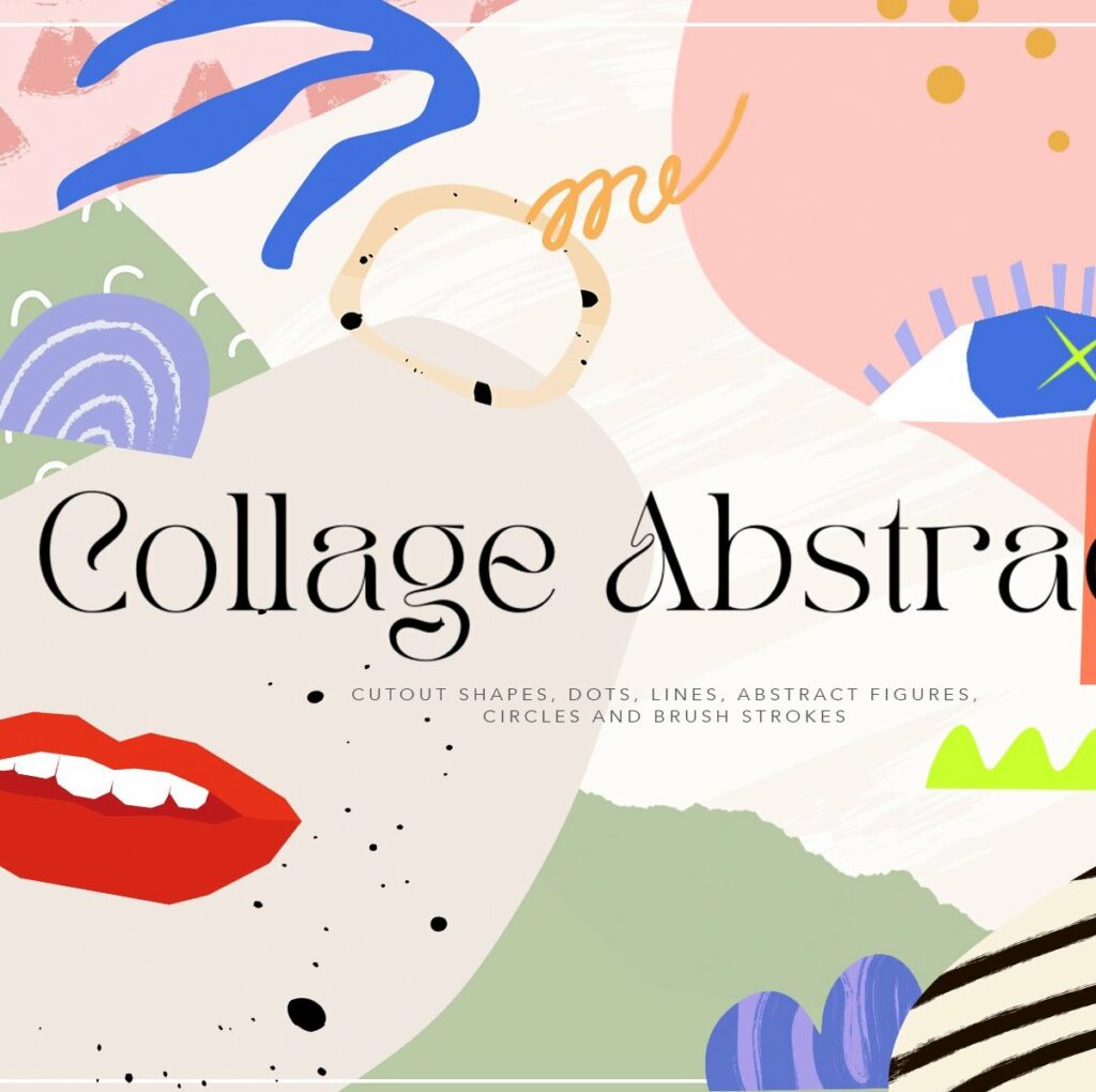 Abstract Collage Cutout Shapes – MasterBundles