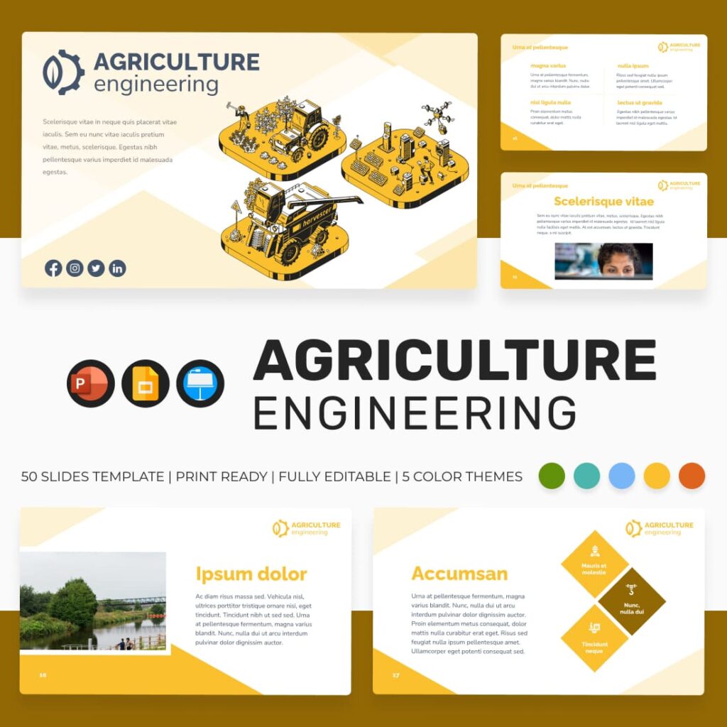 Agriculture Engineering Powerpoint Template – MasterBundles