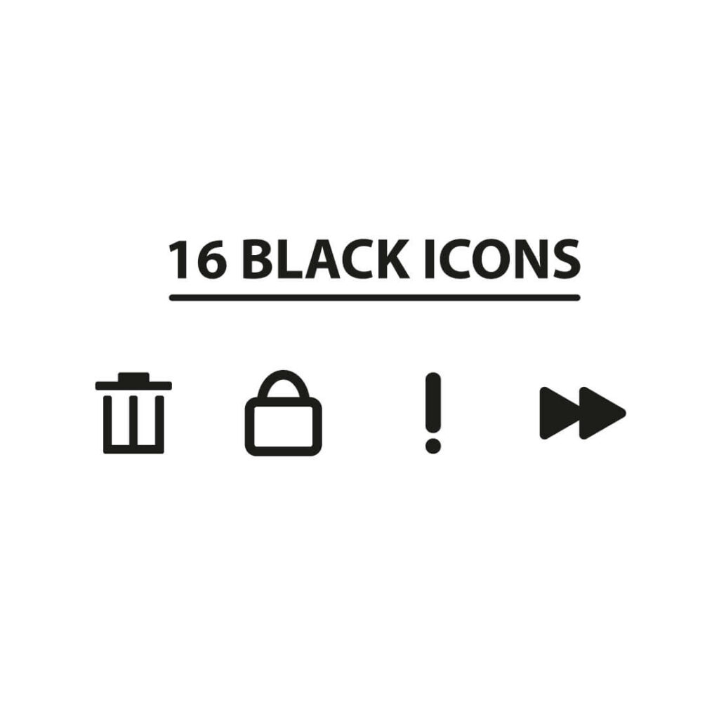Free Black Icons – MasterBundles