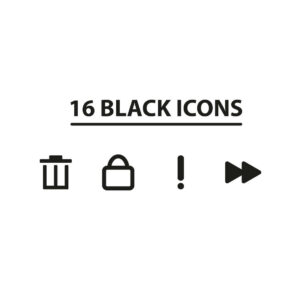 Free Black Icons – MasterBundles