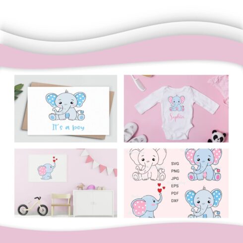 Cute Baby Elephant SVG – MasterBundles