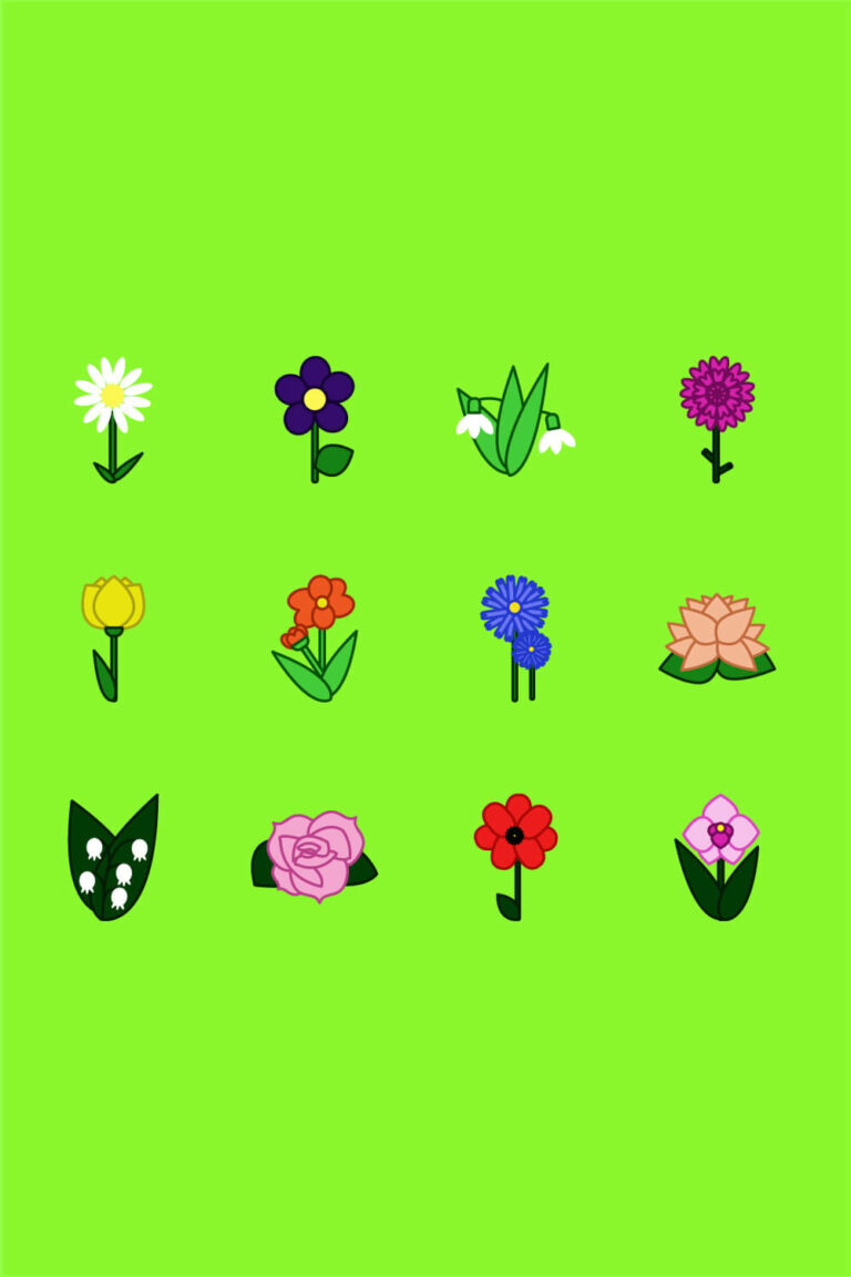 Free Flower Icons – MasterBundles