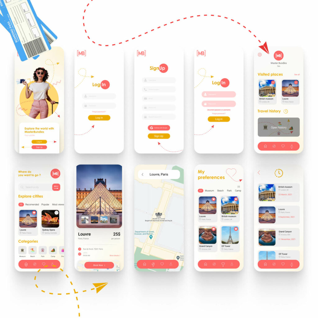 Travel App UI Kit – MasterBundles