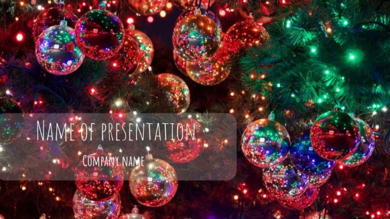 Free Christmas Lights Powerpoint Background | Master Bundles