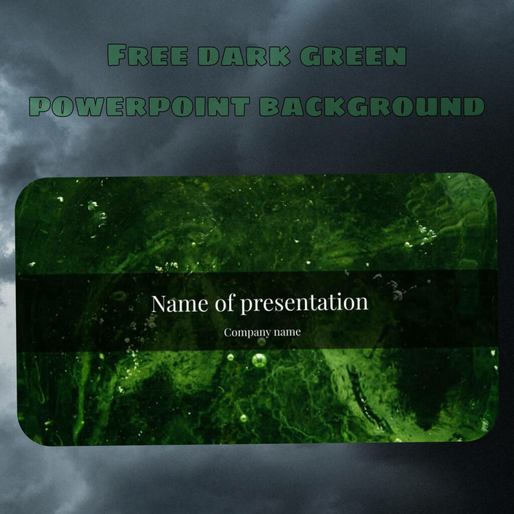 Free Dark Green Powerpoint Background – MasterBundles