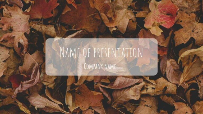 Free Fall Leaves Background Powerpoint | Master Bundles