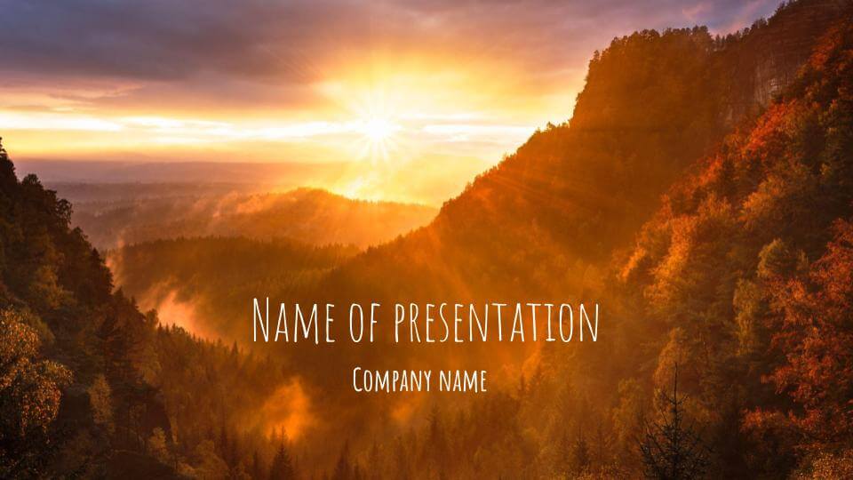 Free Fall Sunset Powerpoint Background – MasterBundles