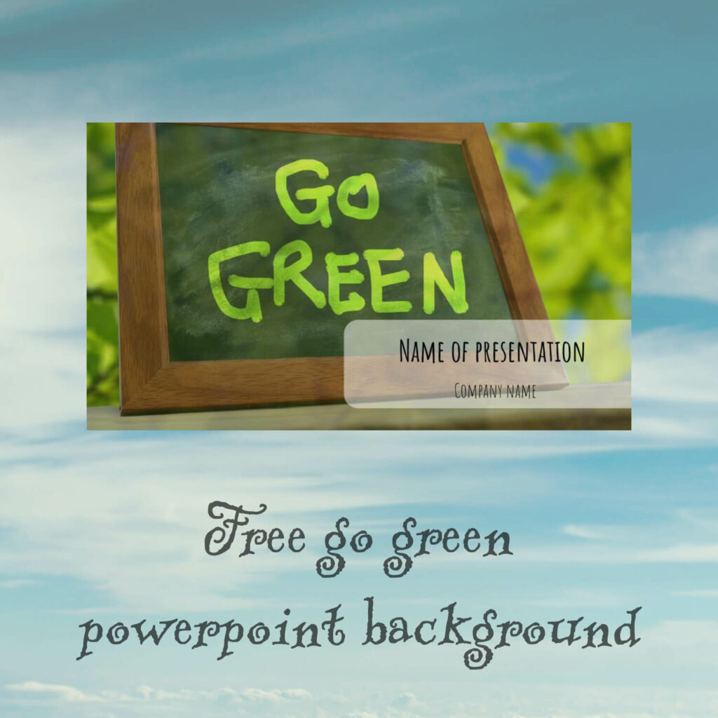 Free Go Green Powerpoint Background – MasterBundles