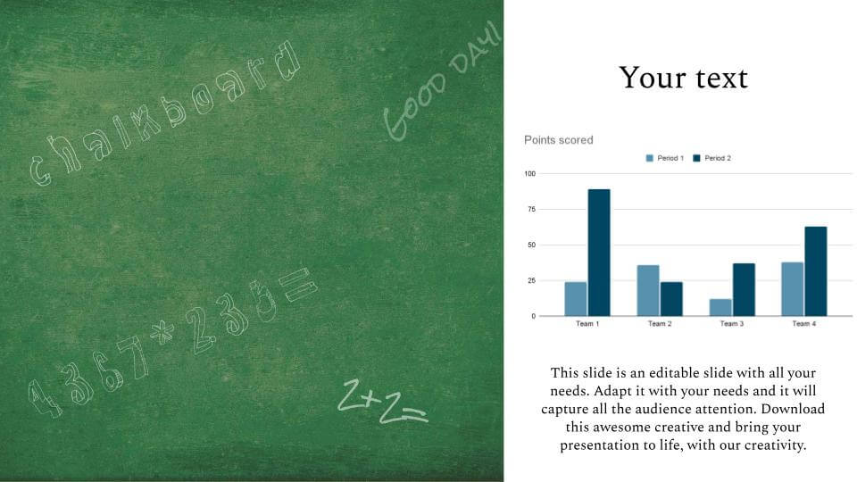Free Green Powerpoint Chalkboard Background | Master Bundles