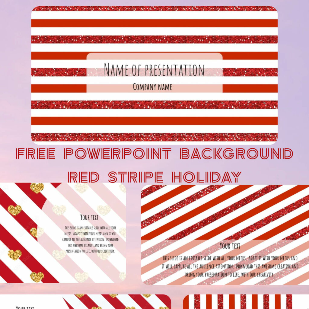 Free Powerpoint Background Red Stripe Holiday – MasterBundles