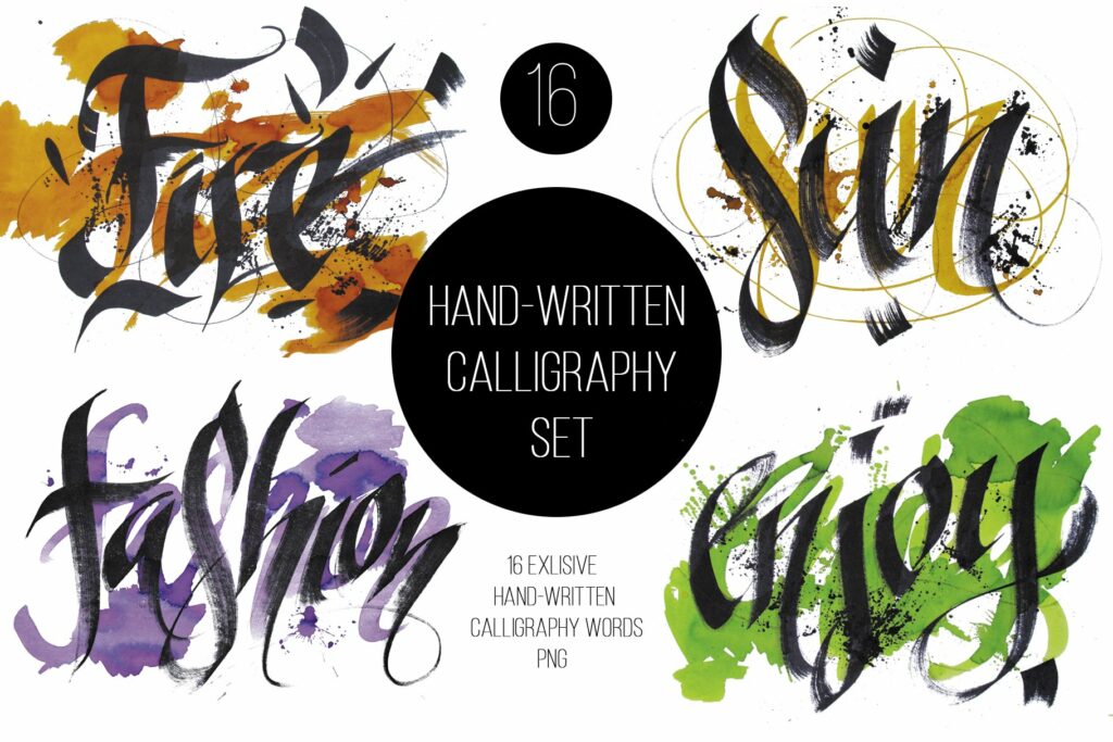 Hand-written Calligraphy Set – MasterBundles