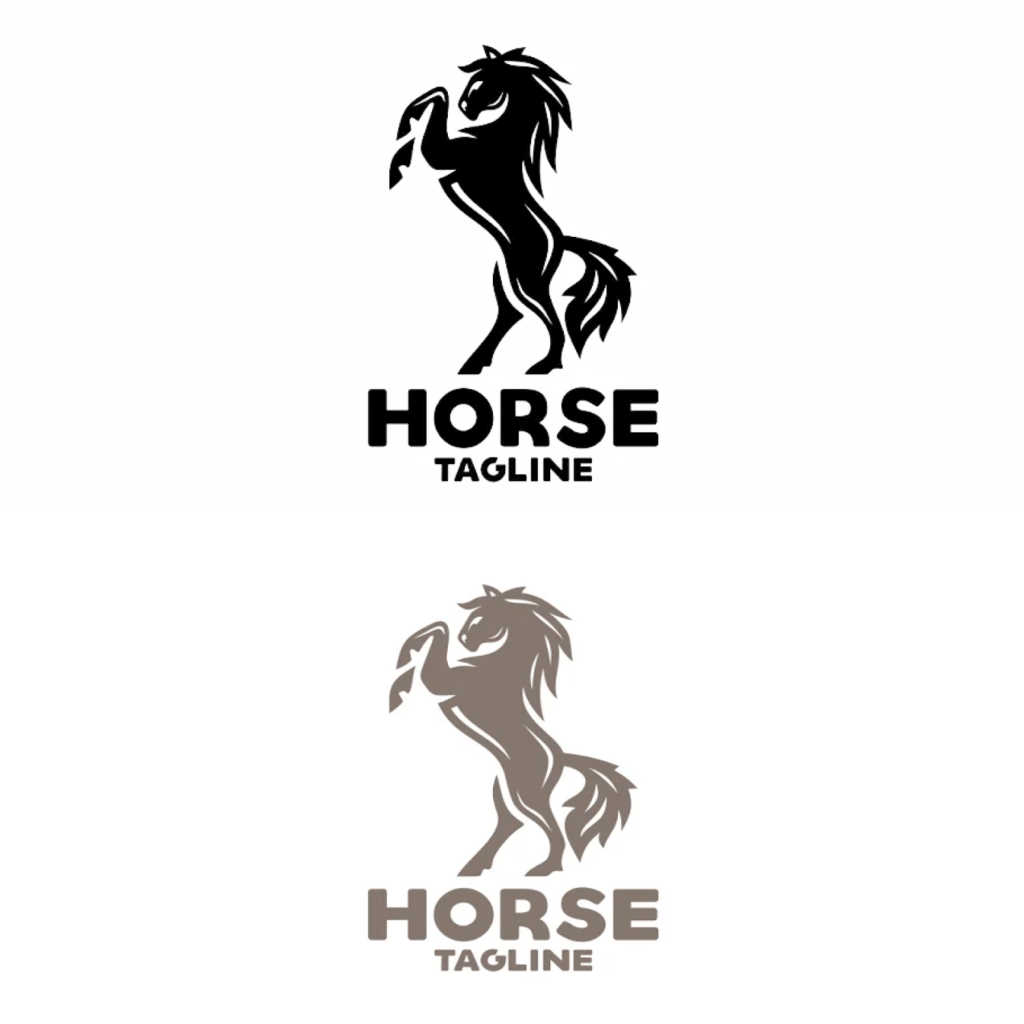 Horse Tagline logo – MasterBundles