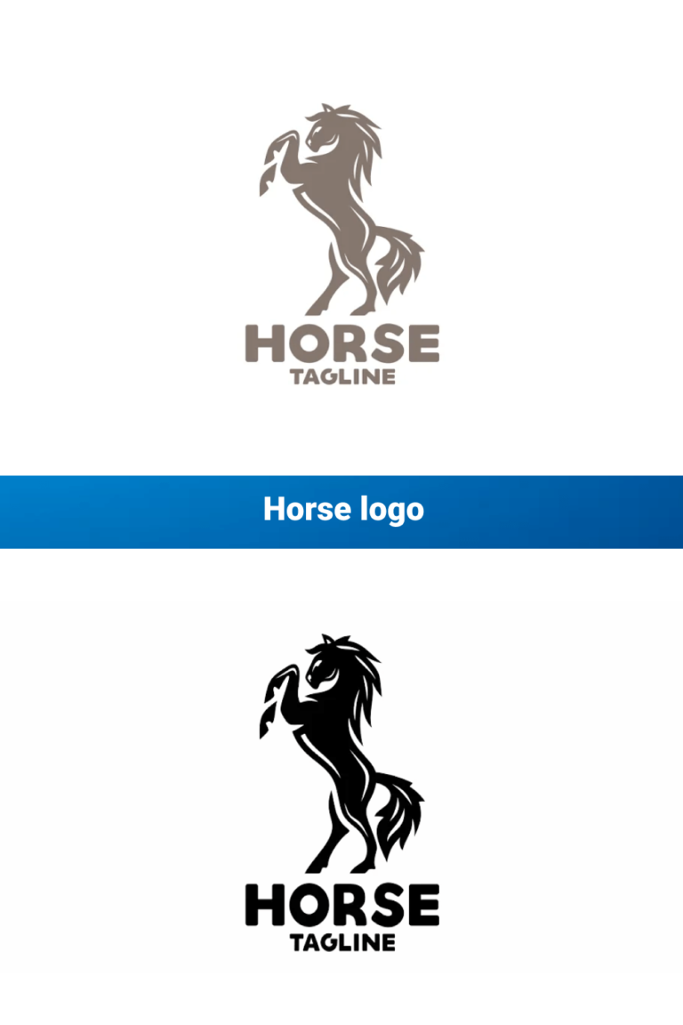 Horse Tagline logo – MasterBundles