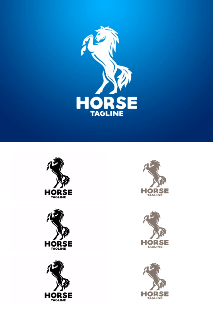 Horse Tagline logo – MasterBundles