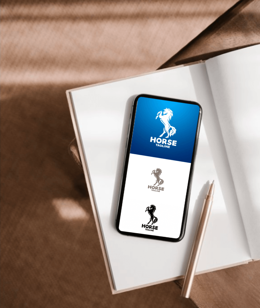 Horse Tagline logo – MasterBundles