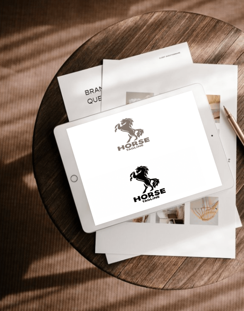 Horse Tagline logo – MasterBundles