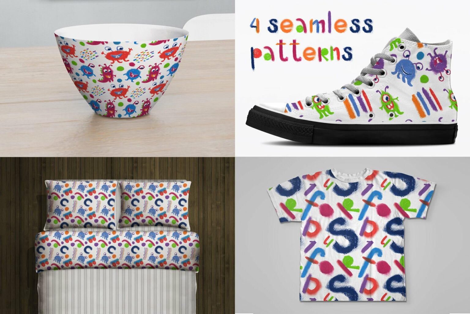 "Little Monster" Bitmap Trendy Color Font – MasterBundles