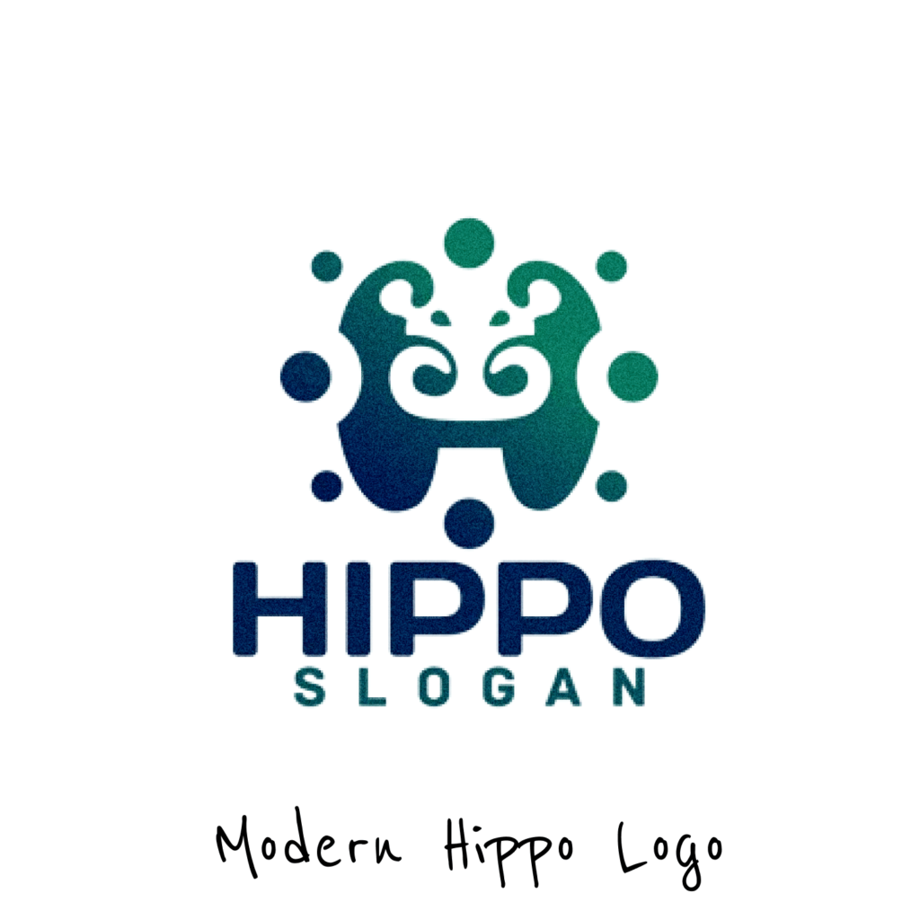 Modern Hippo Logo – MasterBundles