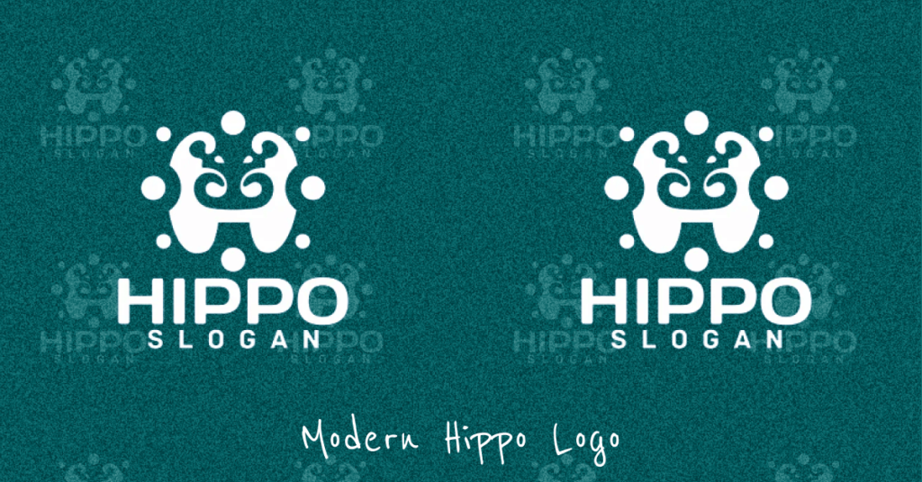Modern Hippo Logo – MasterBundles