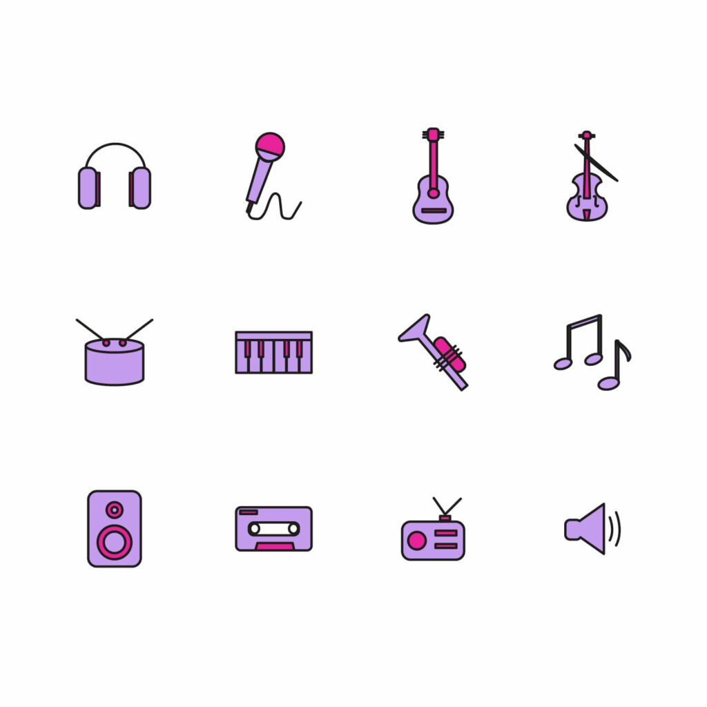 Free Music Icons – MasterBundles