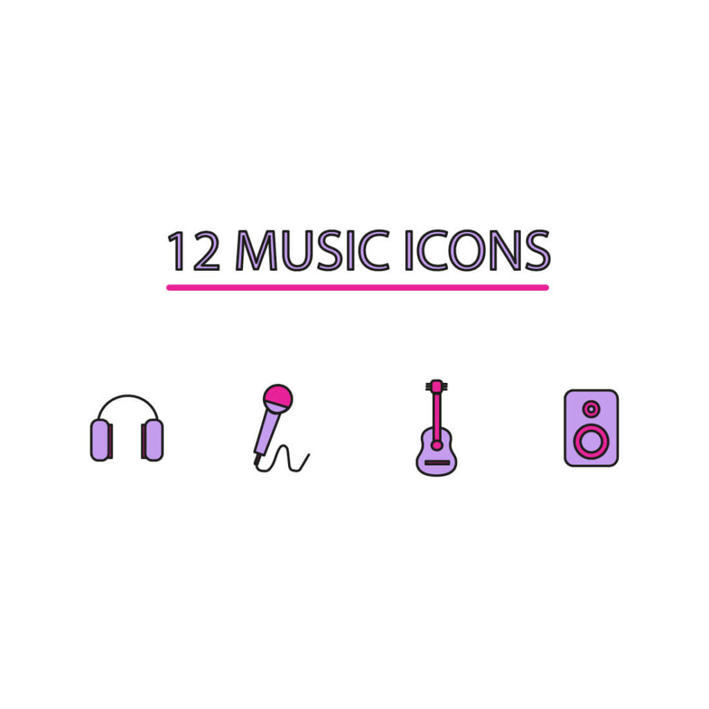 Free Music Icons – MasterBundles
