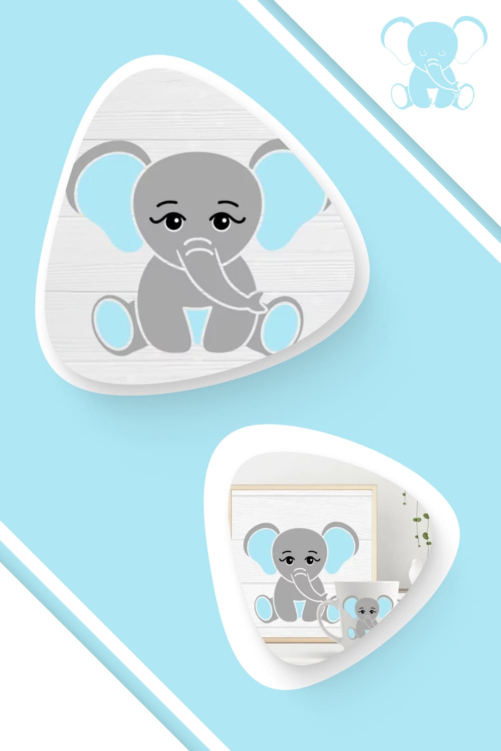 Cute Little Baby Boy Elephant SVG – MasterBundles