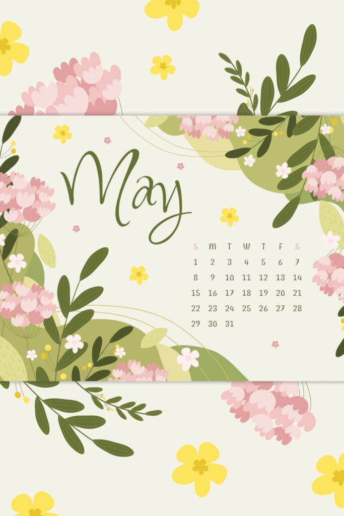 Free Spring Editable May Calendar – MasterBundles