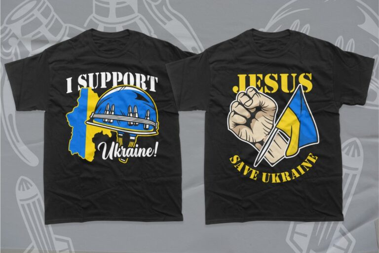 SAVE UKRAINE: 25 T-shirt Designs Bundle – MasterBundles
