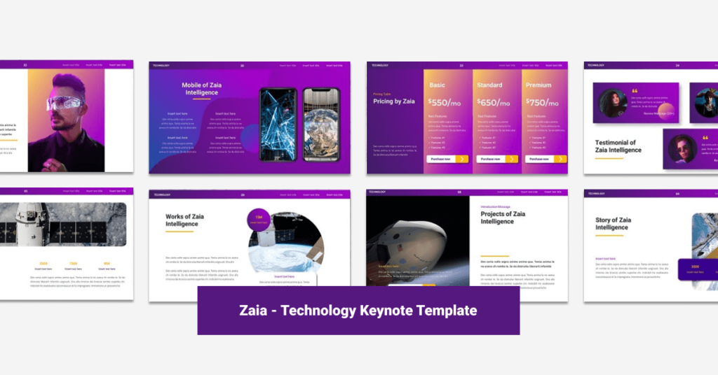 Zaia - Technology Keynote Template – MasterBundles
