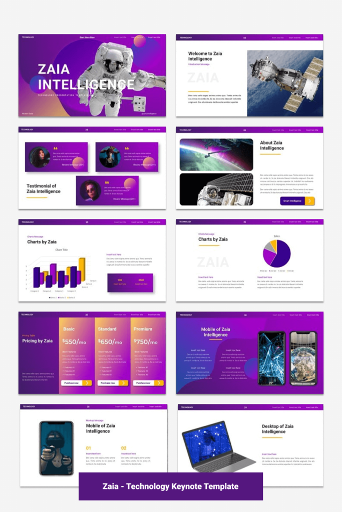 Zaia - Technology Keynote Template – MasterBundles