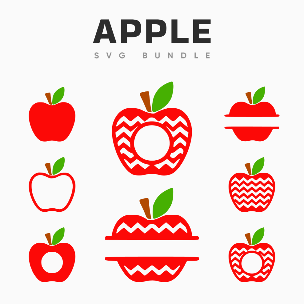 Teacher Apple SVG Bundle: 20 Designs – MasterBundles