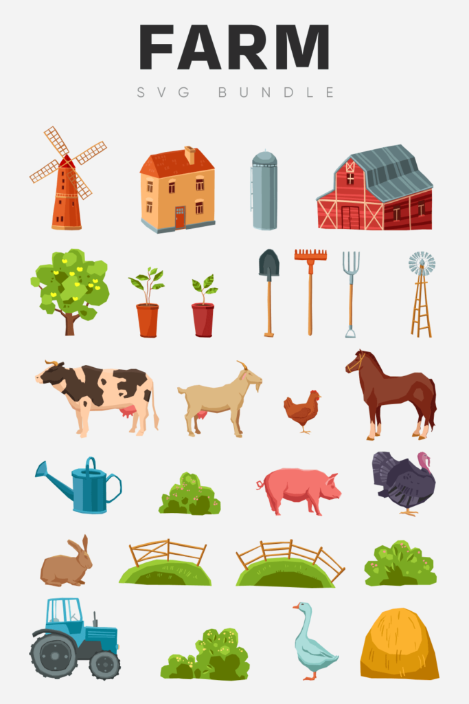 Farm SVG Bundle: 28 Files – MasterBundles