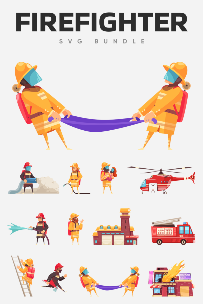 Firefighter SVG Bundle: 12 Files | Master Bundles