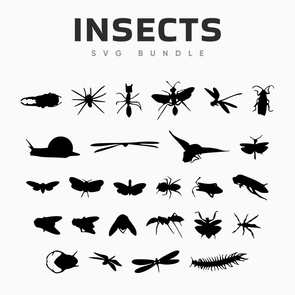 Insects SVG Bundle: 26 Files – MasterBundles