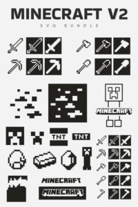 Silhouette Minecraft SVG Bundle: 29 Files – MasterBundles