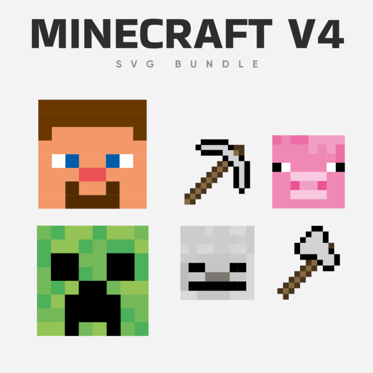 Minecraft SVG Files Bundle – MasterBundles