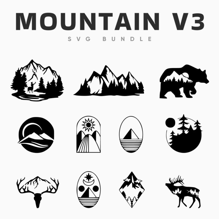 Mountain SVG Files Bundle: 150 Designs – MasterBundles