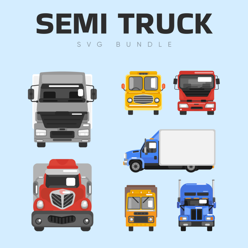 Semi Truck SVG Bundle: 12 Files – MasterBundles